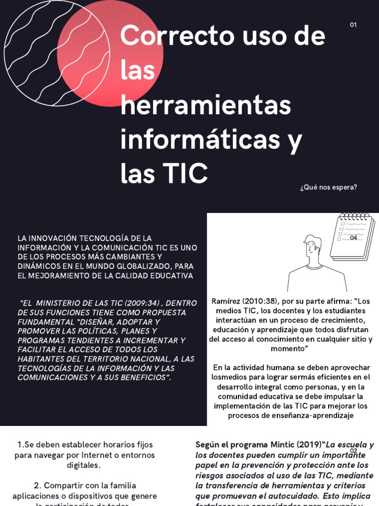 Correcto Uso de Las Herramientas Informáticas y Las TIC | PDF | Tecnología de información y ...