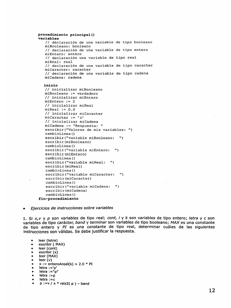 Tipos de Variables | PDF