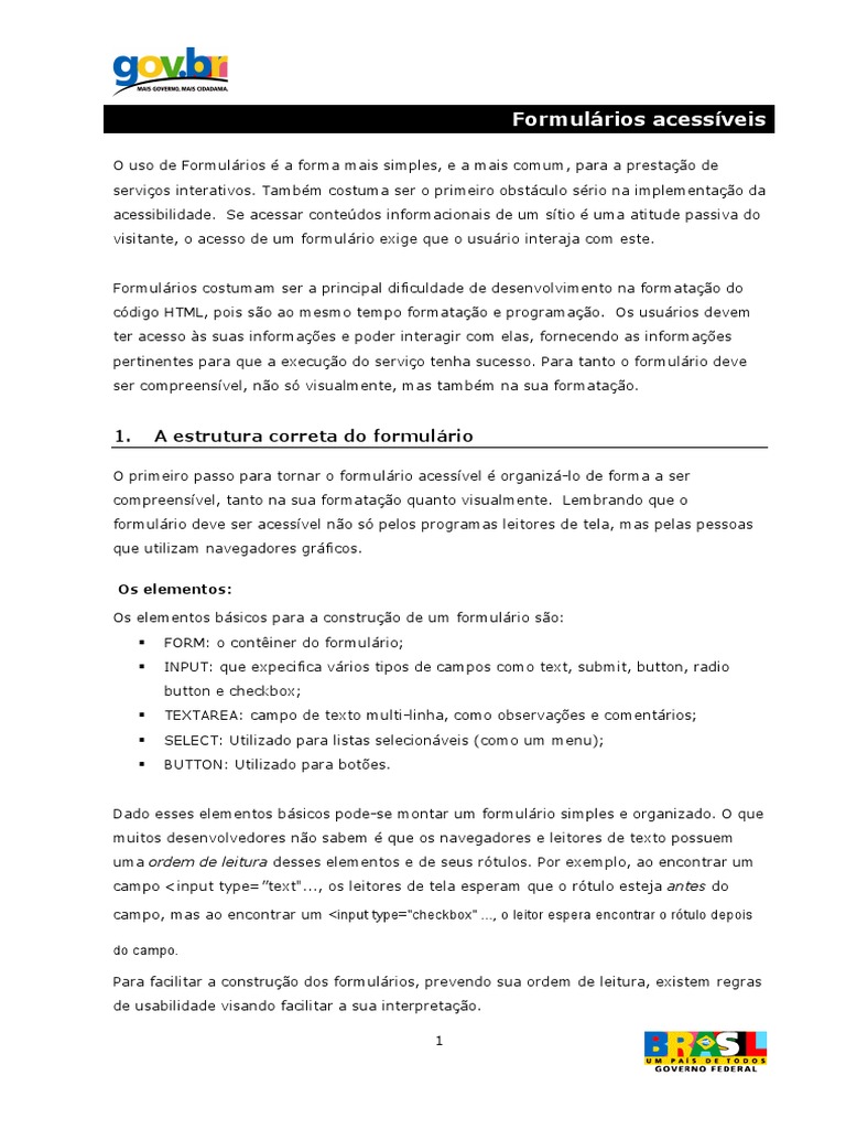 Formularios Acessiveis | PDF | Linguagem de script | Script Java