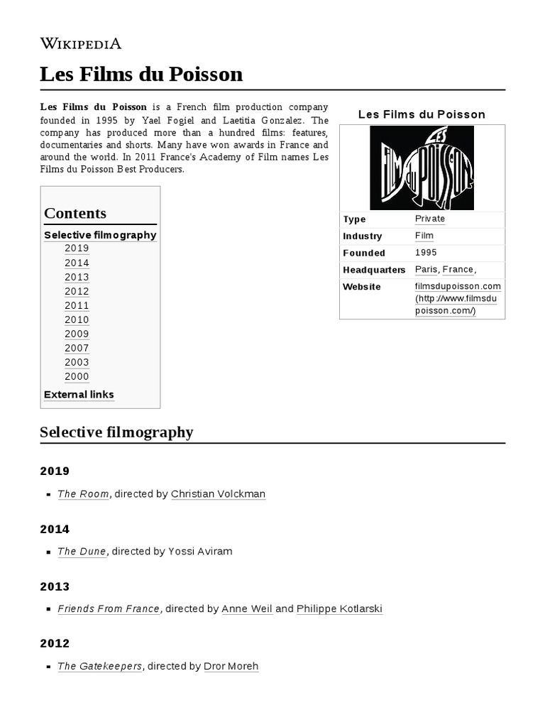 Les Films Du Poisson | PDF