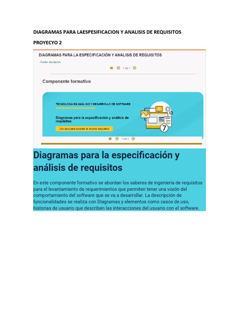 Diagramas para Laespesificacion y Analisis de Requisitos Proy 22222222 ...