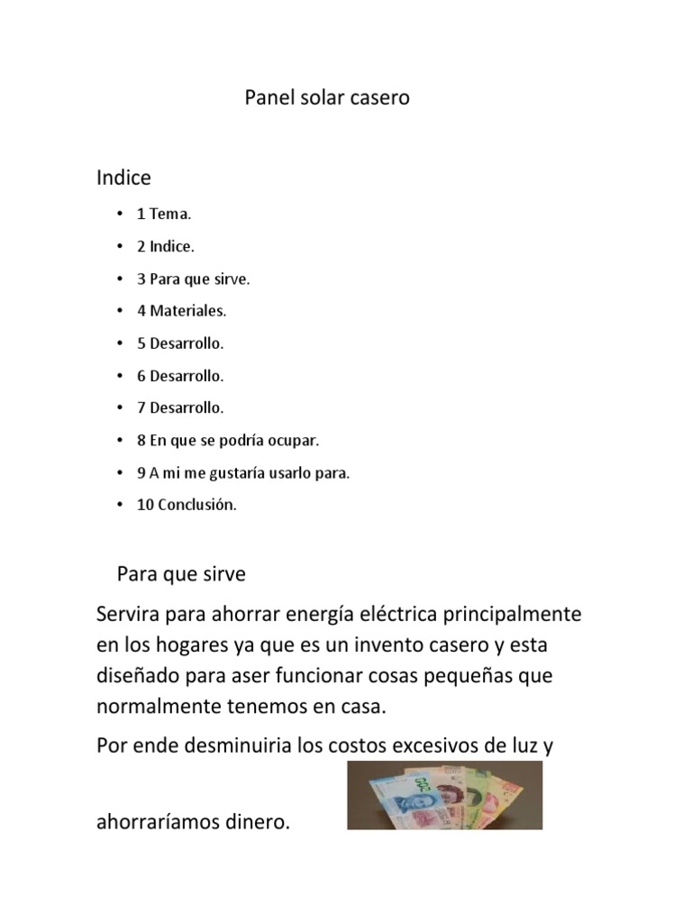 Panel Solar Casero | PDF | Bienes manufacturados