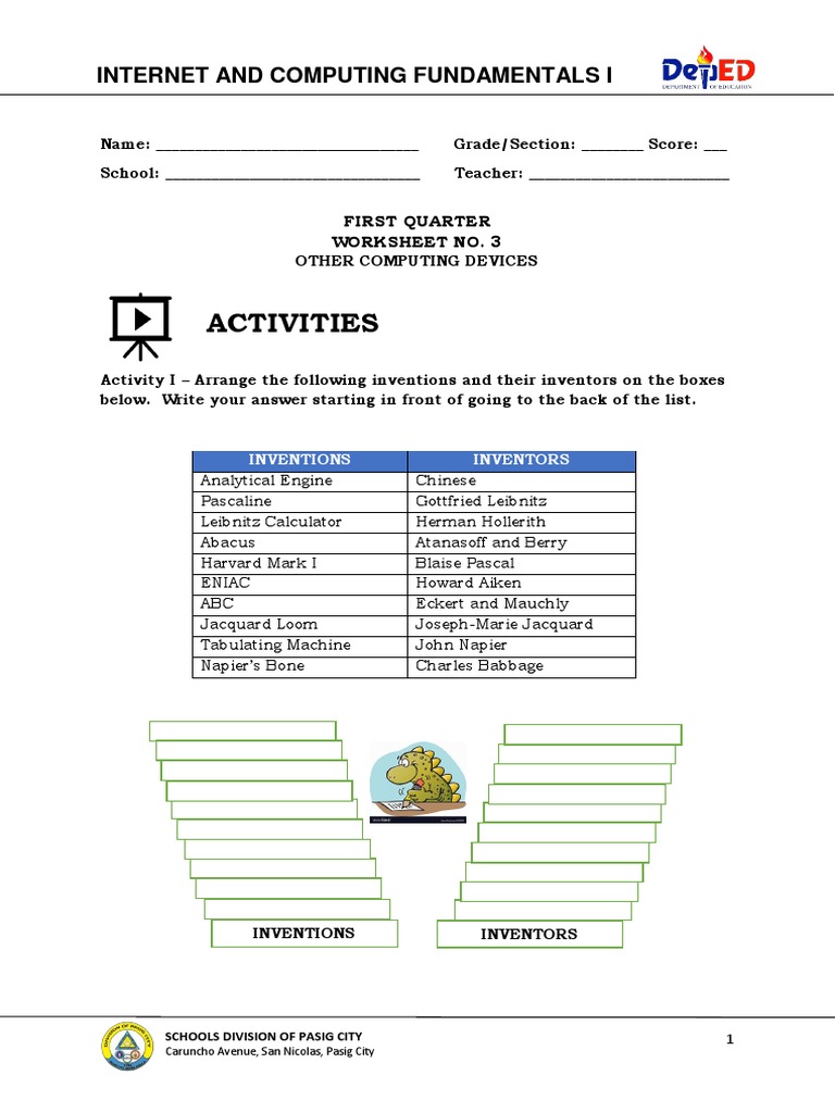 Sptve Icf7-Q1-Dw3 | PDF | Computing | Office Equipment