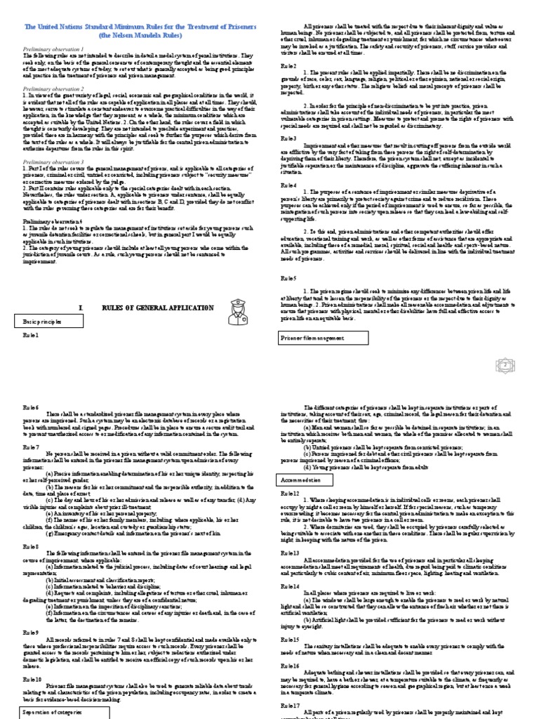 The Mandela Rules | PDF | Solitary Confinement | Prison