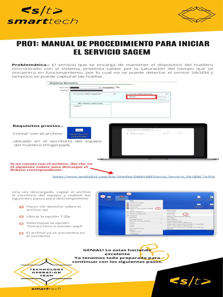 PR01 Manual de Procedimiento para Iniciar El Servicio SAGEM | PDF | Archivo de computadora ...