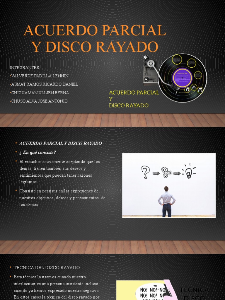 Semana 03 - Sala 04 - Acuerdo Parcial y Disco Rayado | PDF