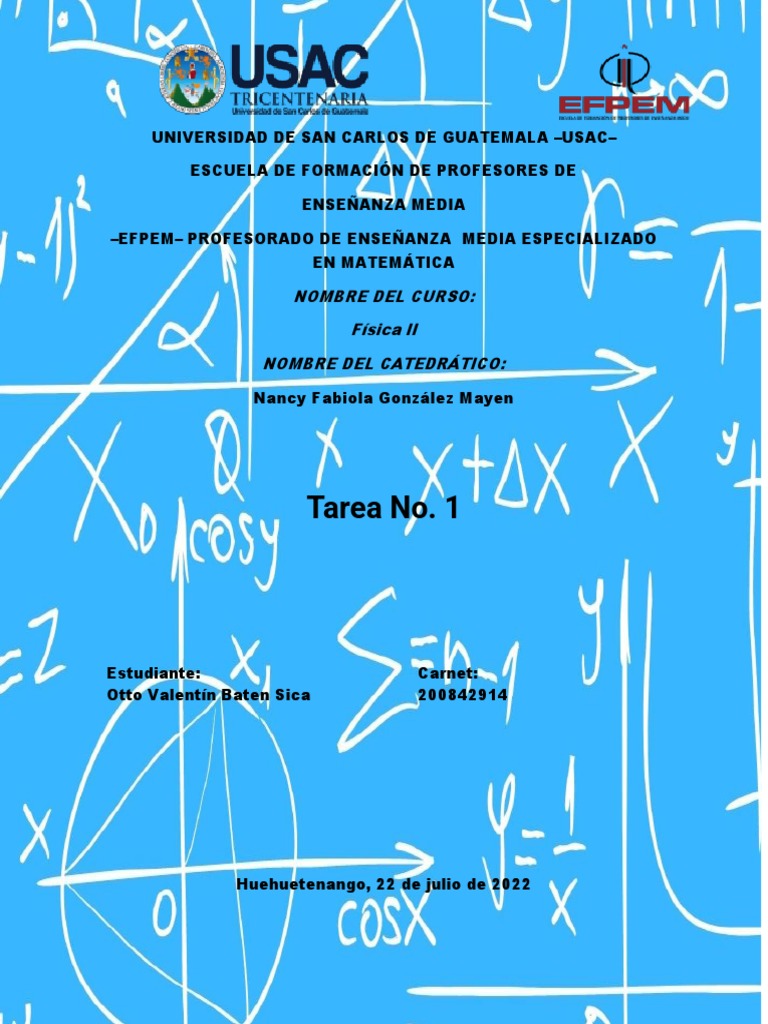 Tarea 1 de Fisica II | PDF