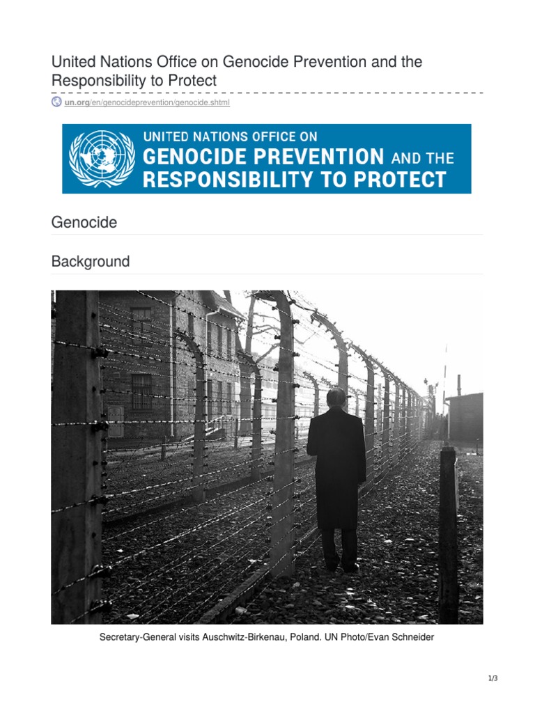 United Nations Office On Genocide Prevention and The Responsibility To ...