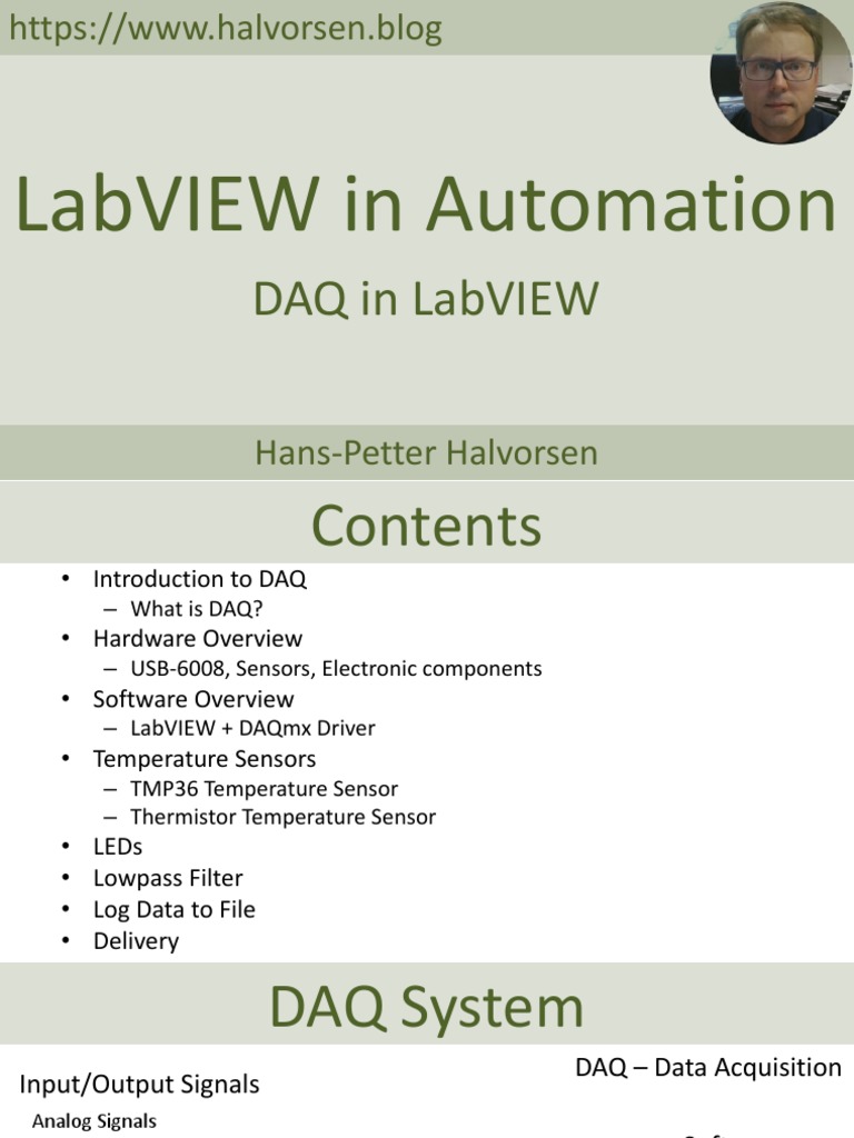 LabVIEW in Automation - DAQ in LabVIEW | PDF | Data Acquisition | Computer Engineering