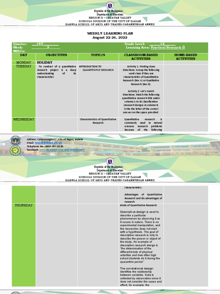 WLP - WEEK 2 PRACTICAL RESEARCH 2 | PDF | Quantitative Research | Scientific Method