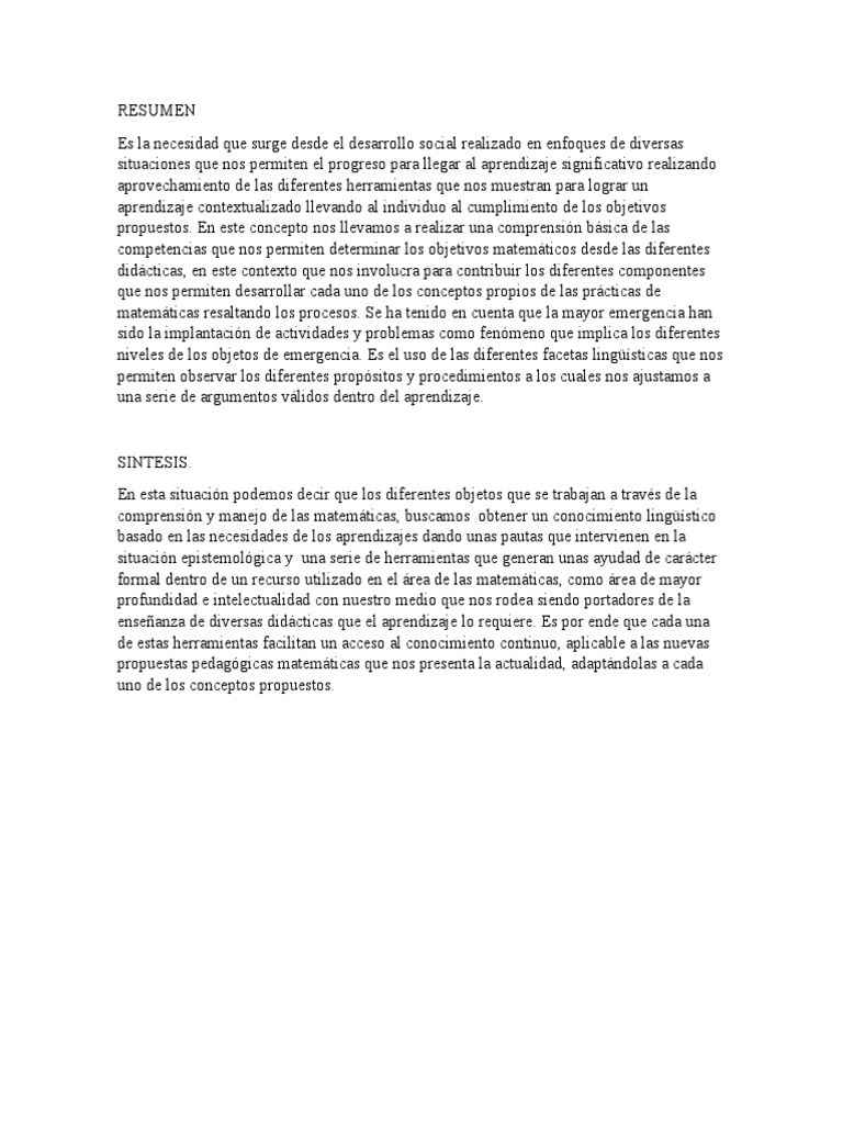 RESUMEN SINTESIS | PDF