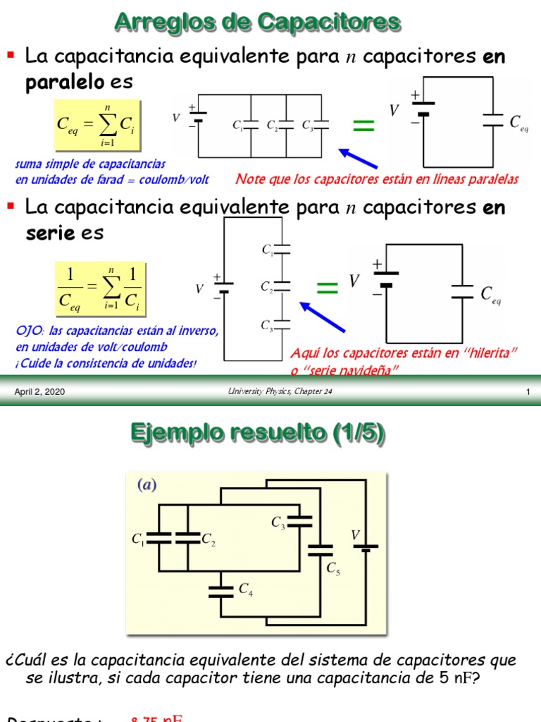 Ejercicios Capacitores TIPS | PDF | Condensador | Componentes eléctricos