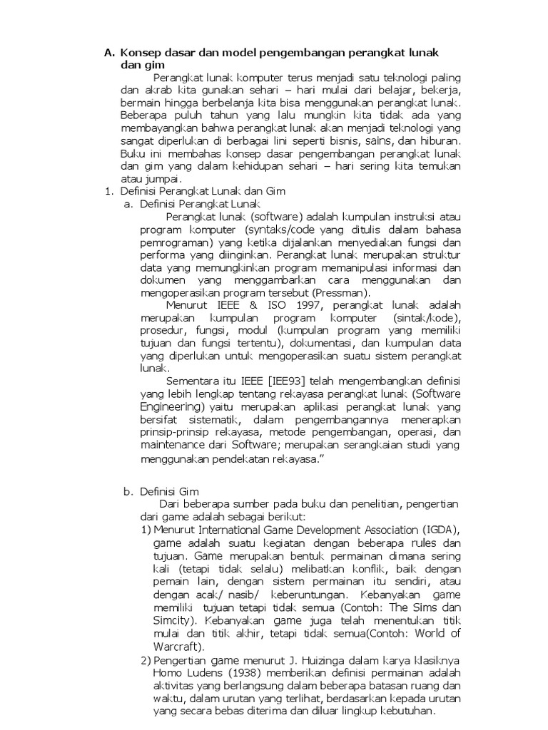Dasar Pengembangan Perangkat Lunak dan Gim | PDF
