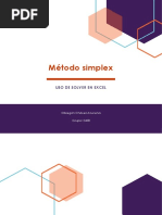 Método Simplex Con Solver Excel | PDF | Programación lineal | Microsoft Excel