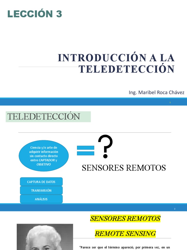 03 - Principios de Teledetección | PDF | Espectro electromagnético ...
