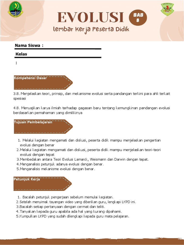 Teori dan Mekanisme Evolusi dalam Biologi | PDF