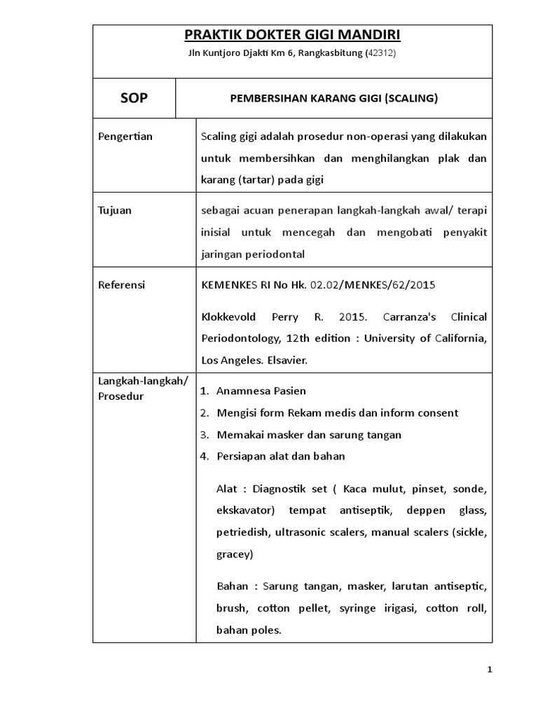 Sop Scaling | PDF Sop Scaling | PDF
