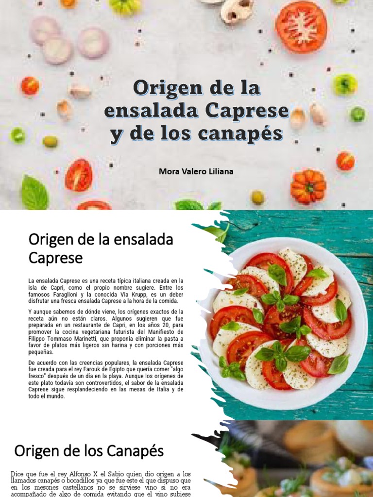 Canapes y caprese | PDF