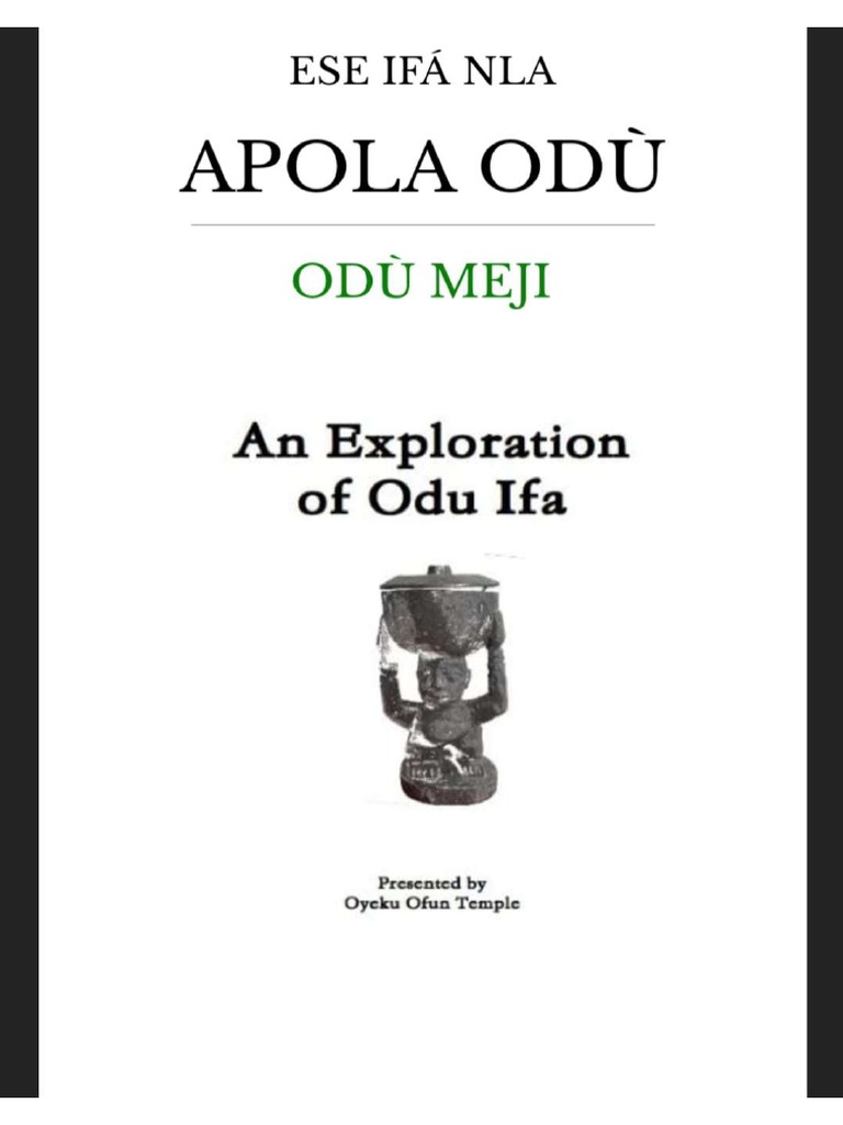 Muestra Apola Odù Ese Ifá Nla, Templo Oyeku Fun | PDF | Adivinación | Supersticiones