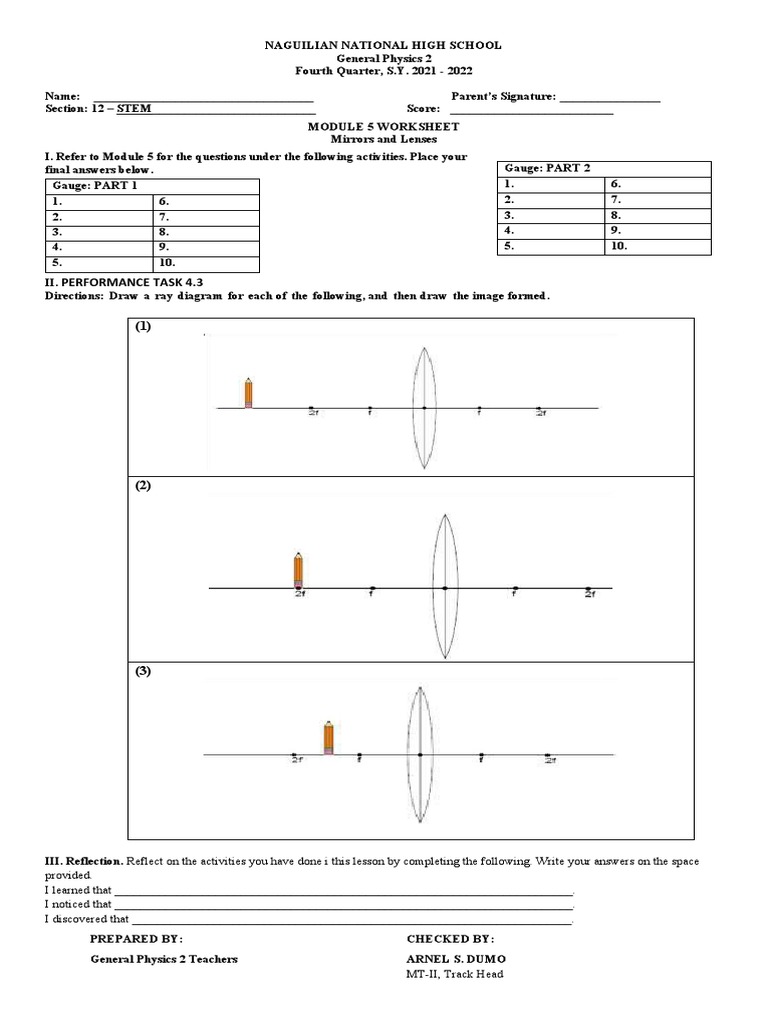 High School Physics Worksheets | PDF | Wavelength | Applied And ...