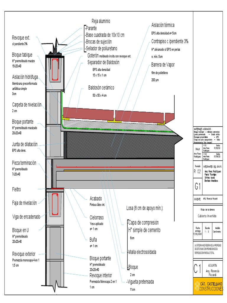 Detalle Cubierta Invertida 14-6-22 | PDF | Materiales de construcción ...