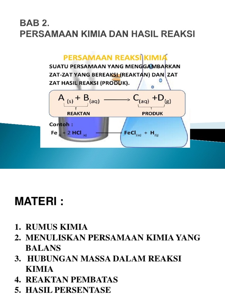 Bab 2. PERSAMAAN KIMIA DAN HASIL REAKSI | PDF