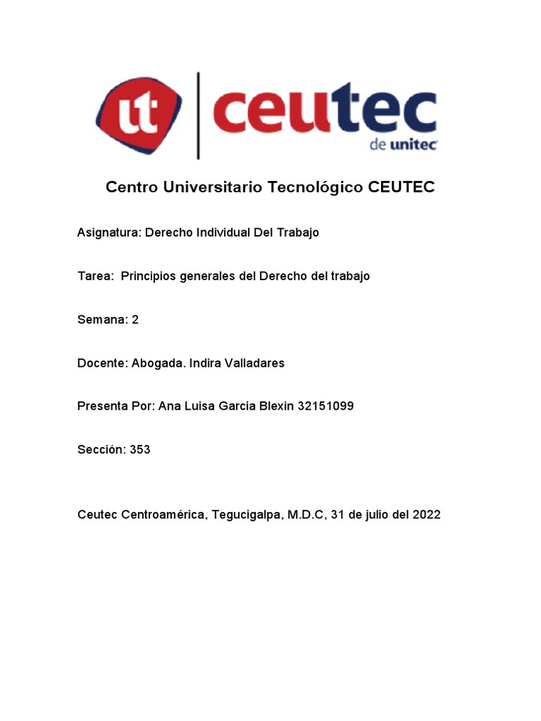 Centro Universitario Tecnológico CEUTEC | PDF | Salario | Derecho laboral