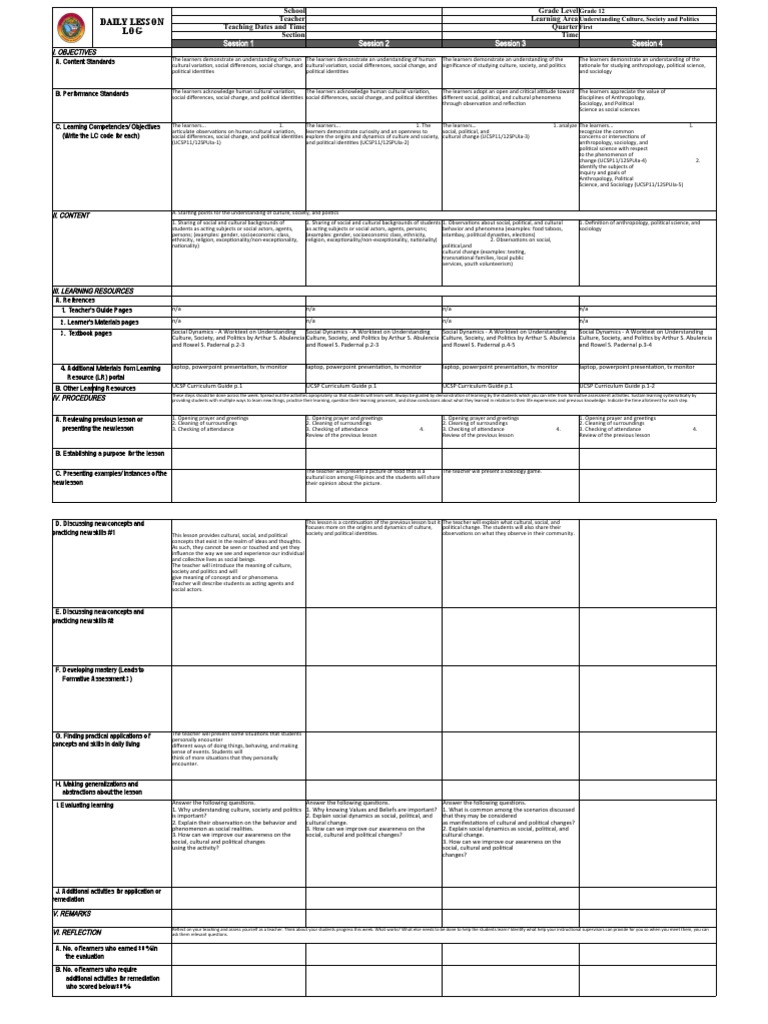 DLL Ucsp wk2 | Download Free PDF | Learning | Teaching Method