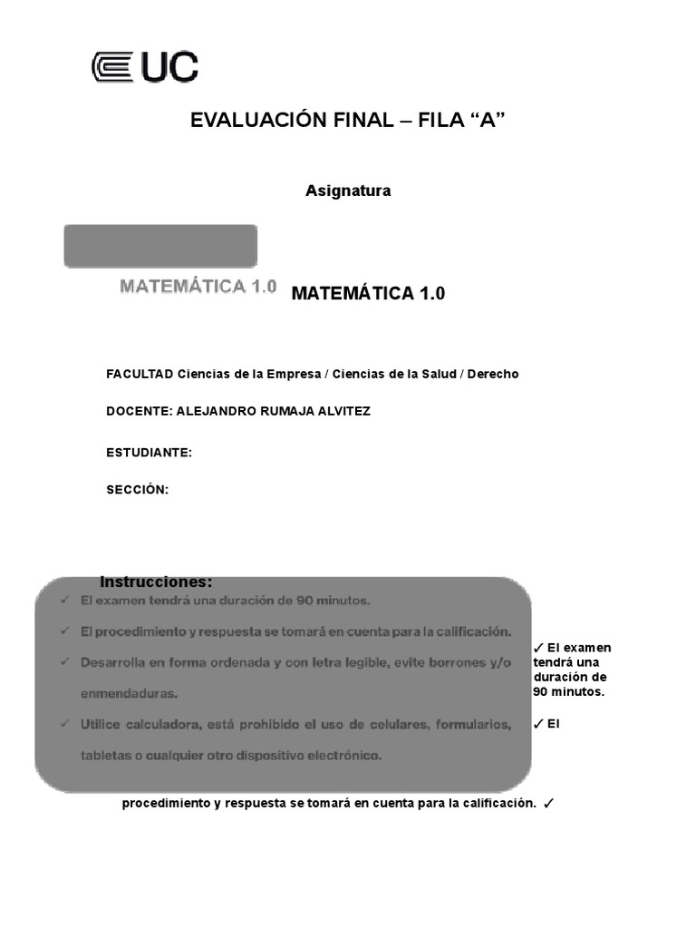 EVALUACIÓN FINAL | PDF