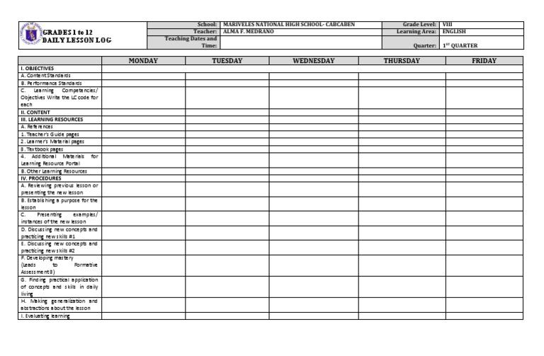 DLL - English 6 - Q1 - W3 | PDF DLL - English 6 - Q1 - W3 | PDF