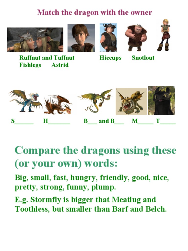 How To Train Your Dragon Fun Activities Games 36933 | PDF