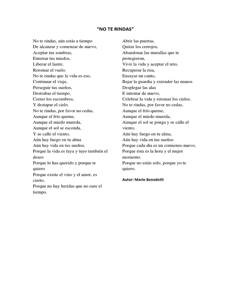 No Te Rindas | PDF