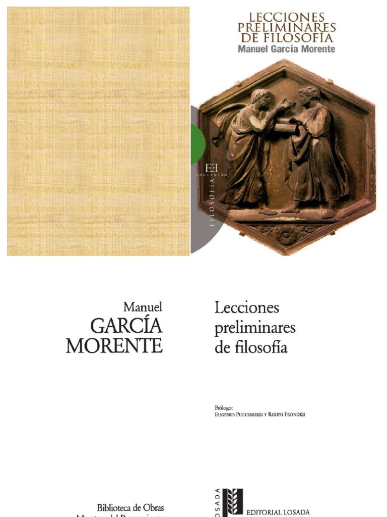 Lecciones Preliminares de Filosofía - Manuel García Morente (Editorial Losada 2004) | PDF