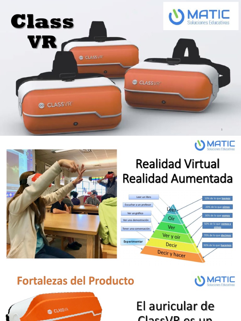 CLASS VR Presentación | PDF | Auriculares | Realidad virtual