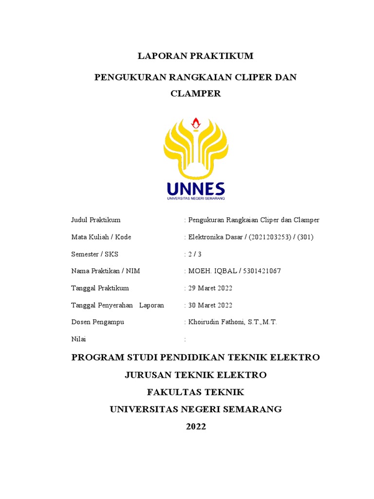 Praktikum Pengukuran Cliper dan Clamper | PDF