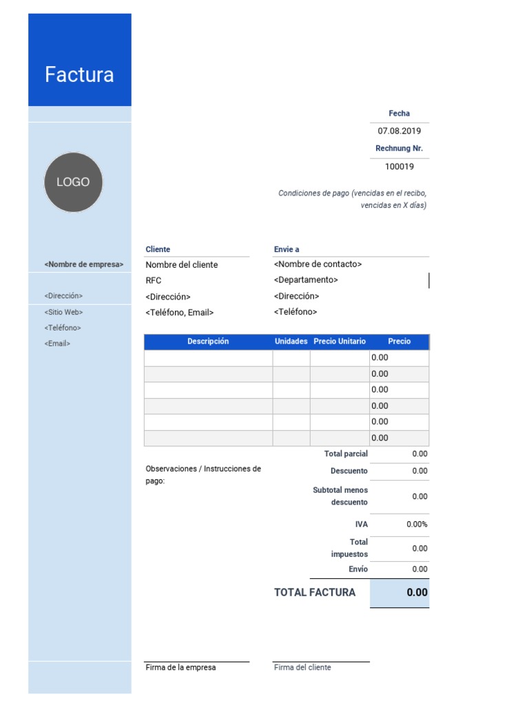 Modelo Factura Frontera 2 | PDF | Factura | Contabilidad