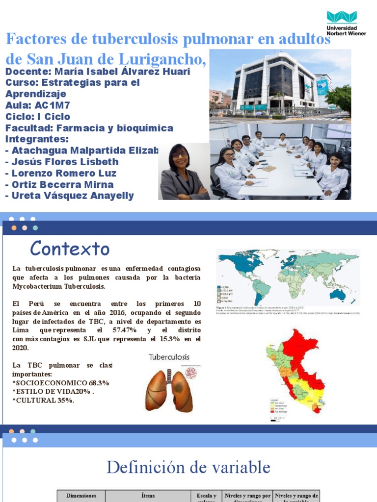 Diapositiva Factores de La Tuberculosis | PDF | Tuberculosis | Causas ...