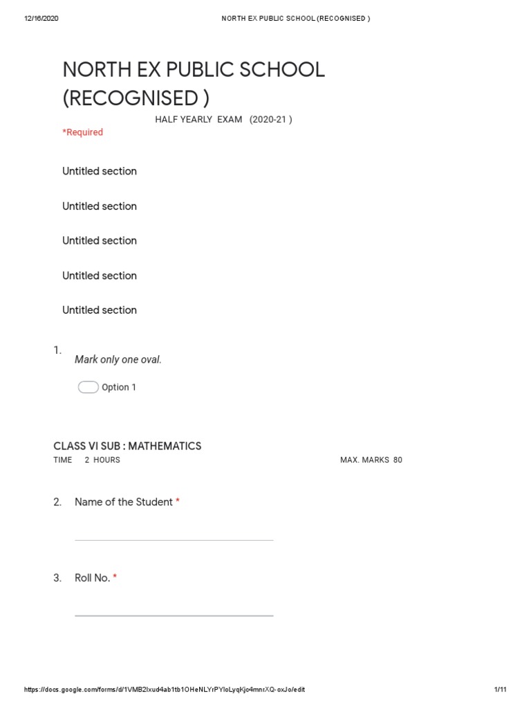 Class 6 Maths Half Yearly Exam Paper | PDF | Numbers | Mathematics