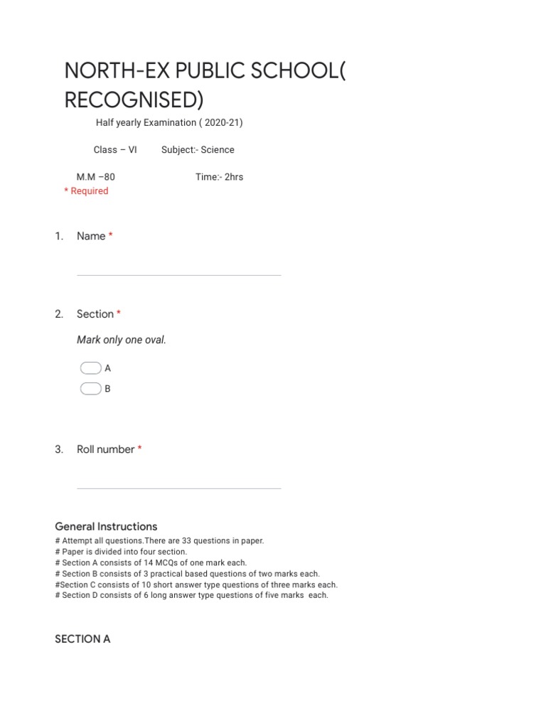 Science-Half-yearly-Question-Papers-Class-6 | PDF | Wire | Incandescent ...