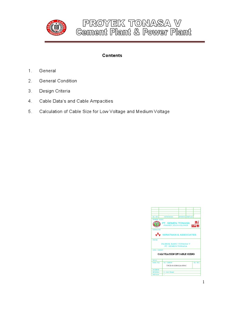 Cable Calculation | PDF | Alternating Current | Direct Current