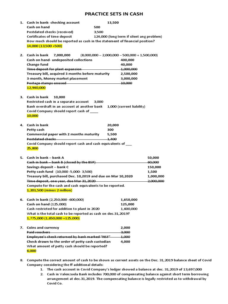 ACCTG 102 Practice Sets Quizzes Exams | PDF | Cheque | Banks