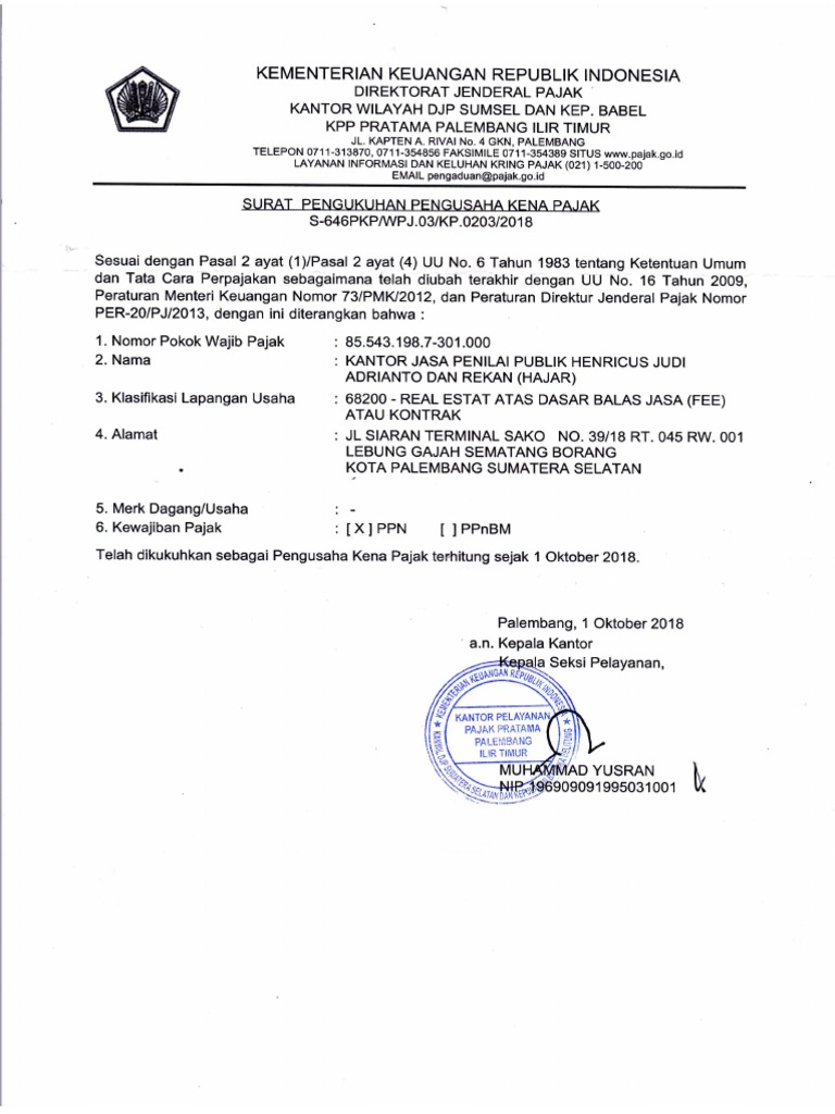 Pkp Kjpp Hjar 2018 | PDF