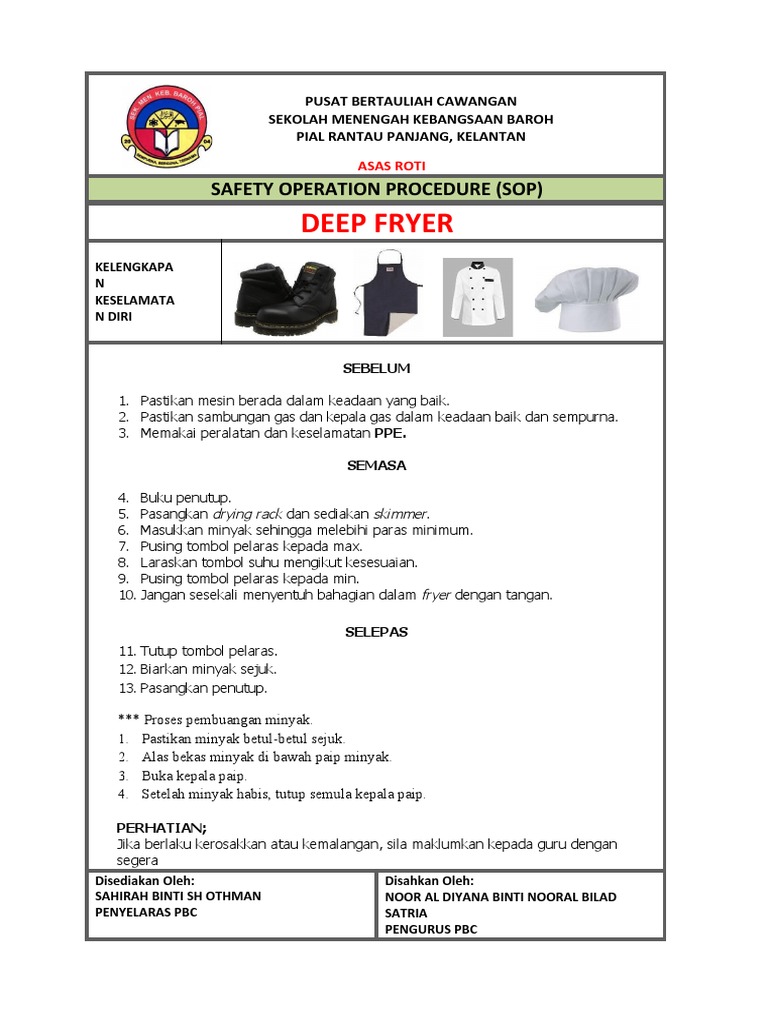 Sop Deep Fryer | PDF