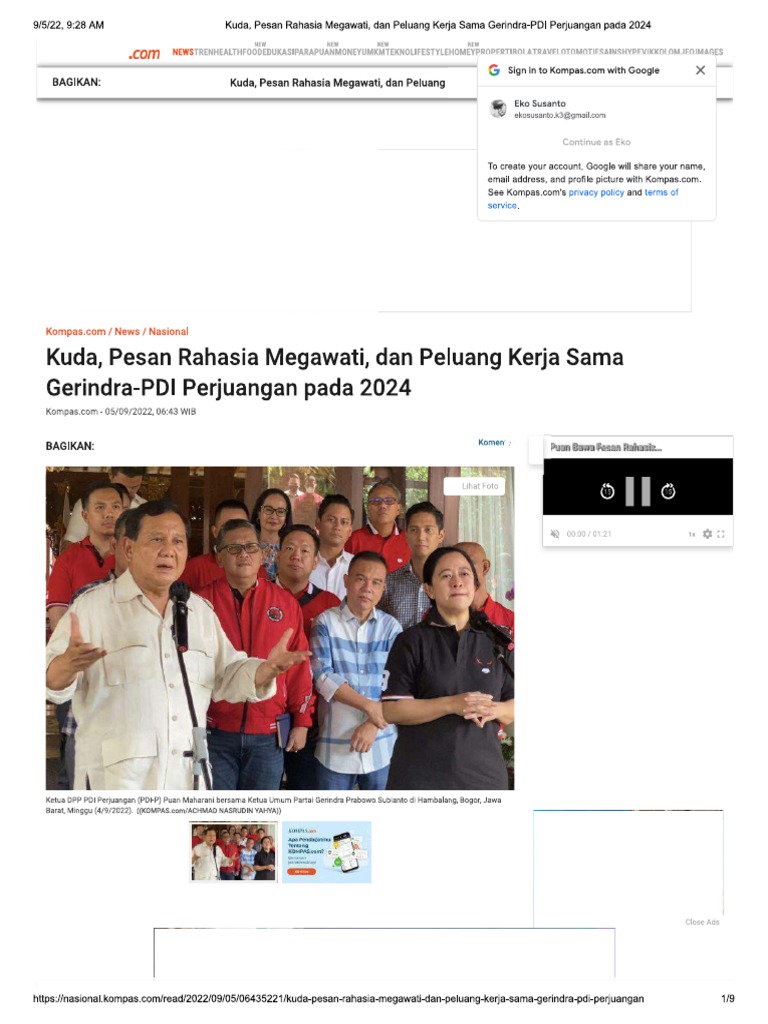 Kuda, Pesan Rahasia Megawati, Dan Pelua... Sama Gerindra-PDI Perjuangan ...