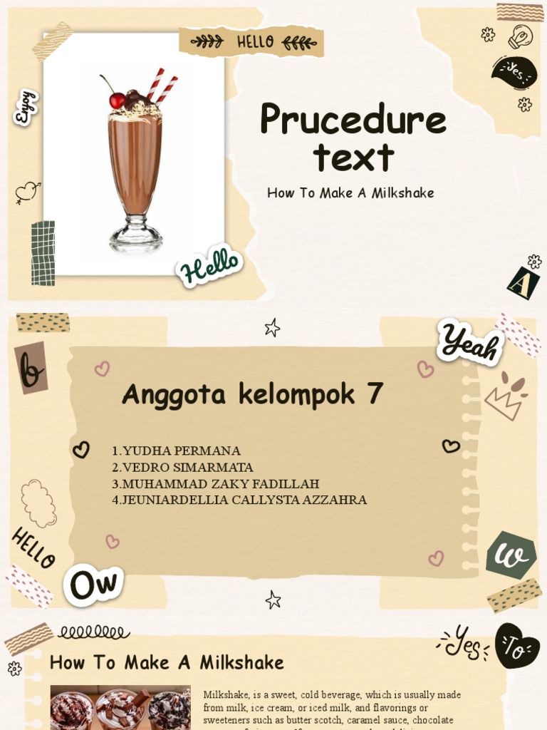 Procedure Text | PDF | Milkshake | Ice Cream