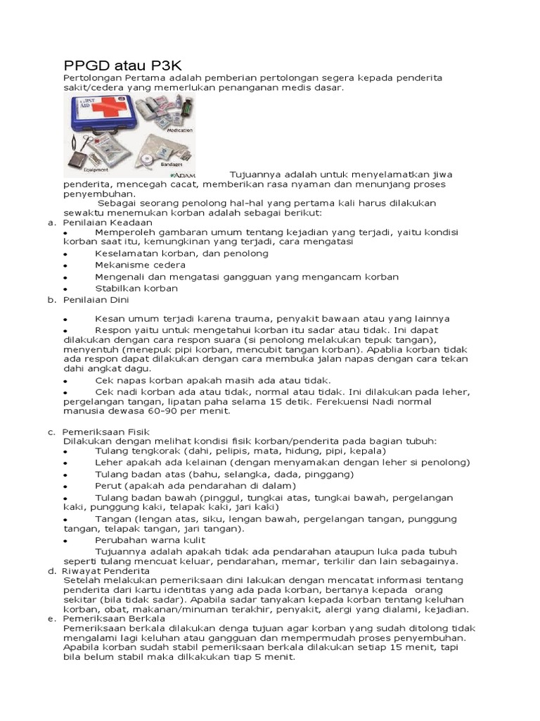 PPGD Atau P3K | PDF | Pengembangan Diri | Kesehatan Holistik