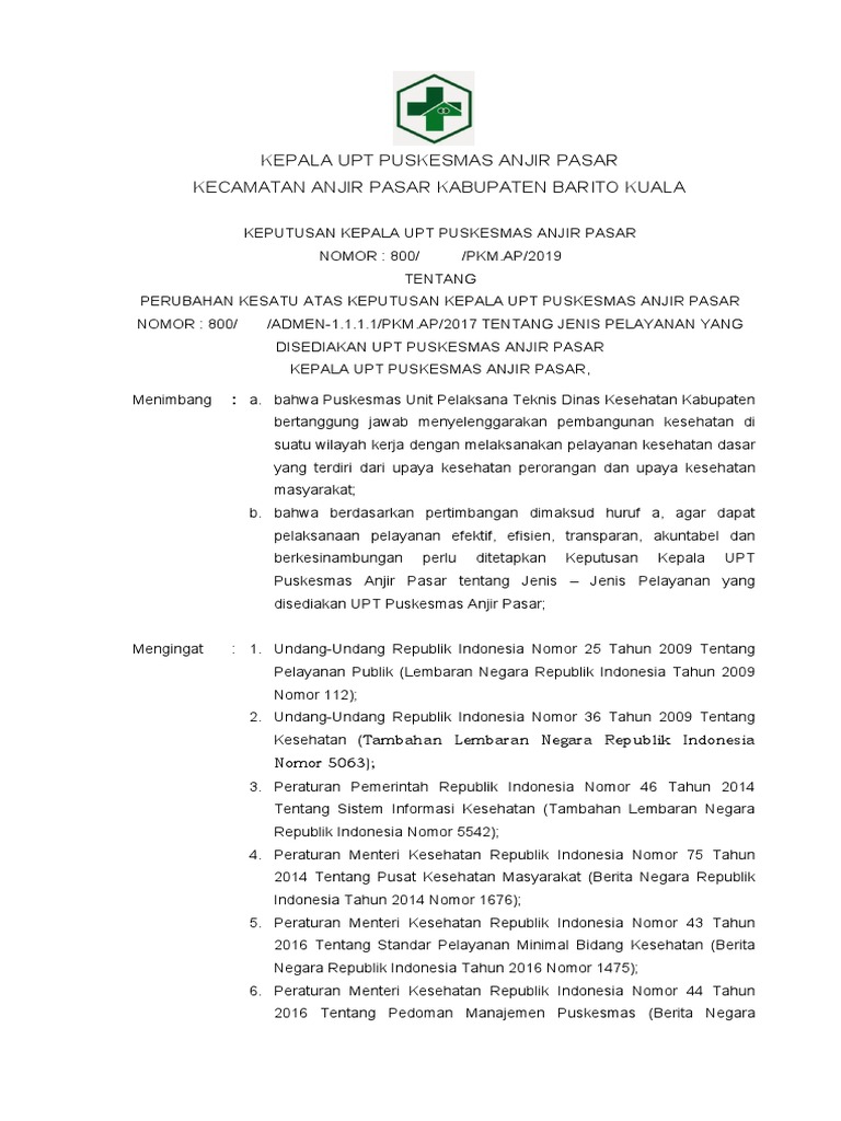 Contok SK - BARU (SK Revisis) | PDF