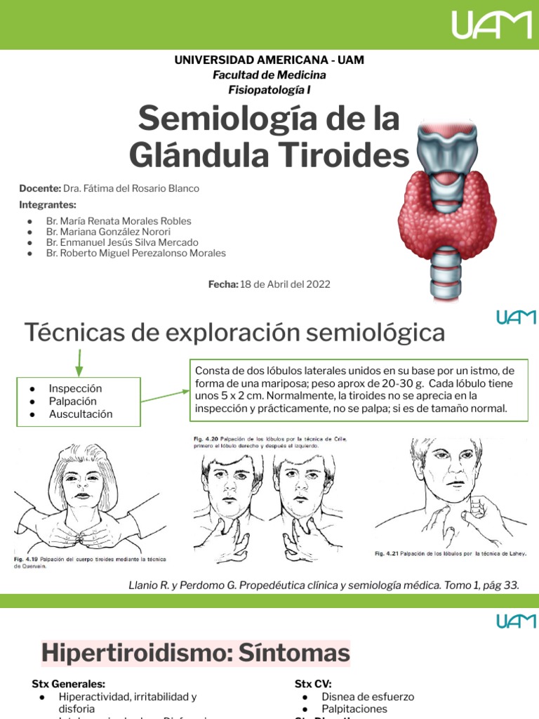 Semiología de La Glándula Tiroides | PDF | Hipertiroidismo ...