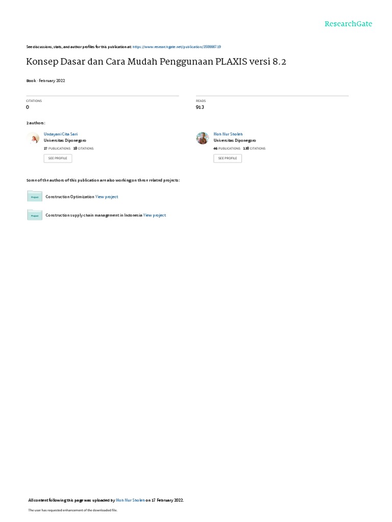 Konsep Dasar Dan Cara Mudah Penggunaan PLAXIS Versi 8.2: February 2022 ...