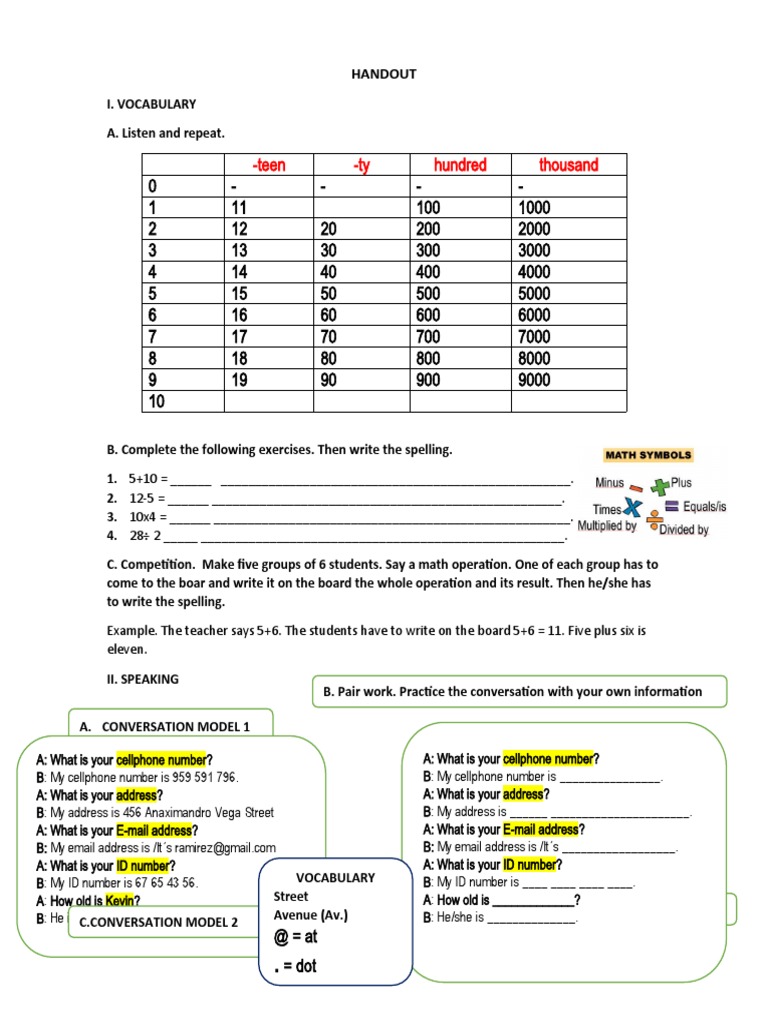 Handout Lesson 2 | PDF | Languages | Foreign Language Studies